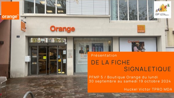Fiche signalétique Orange | Genially
