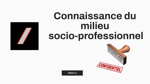 CAUE - Connaissance du milieu socio-professionnel | Genially