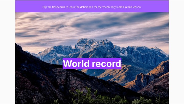 L2 Guinness Book of World Records Flashcard | Genially
