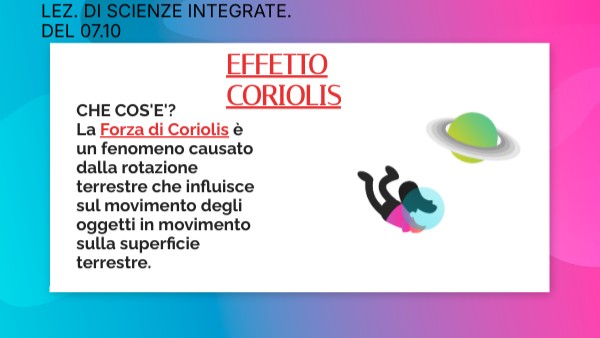 EFFETTO CORIOLIS | Genially