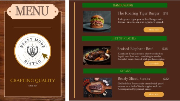 Beast Mode Bistro | Genially