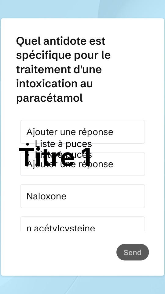 Quiz : INTOXICATION AIGUE