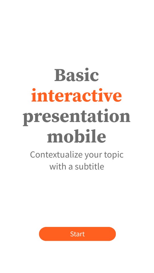 Présentation interactive basique mobile