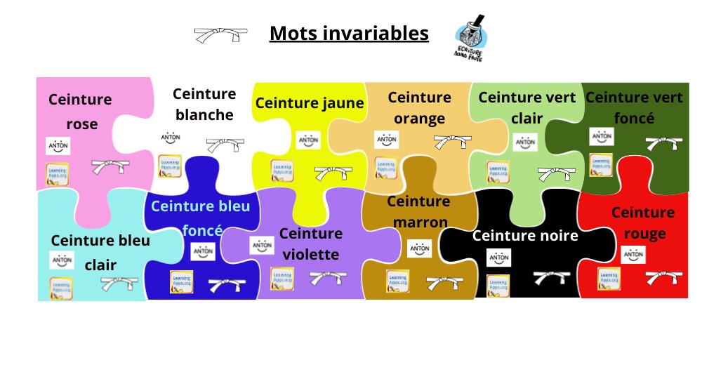 ULIS Jaubert - ceintures mots invariables