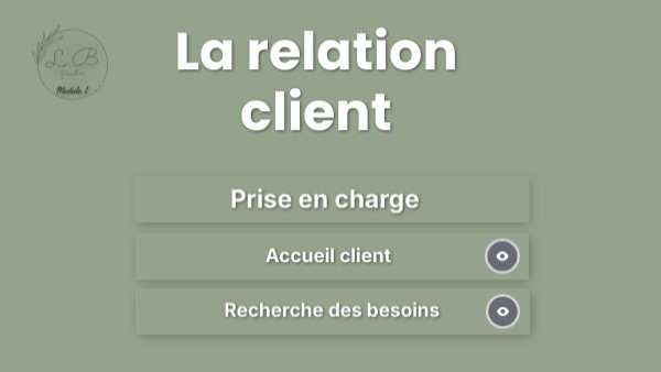 Support de formation : la relation client
