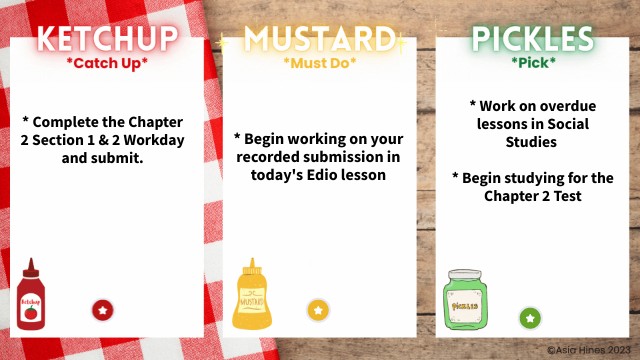 Ketchup Mustard Pickles Template