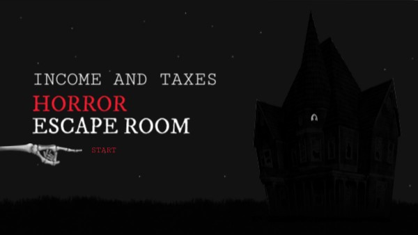 Income and Taxes Horror Escape Room
