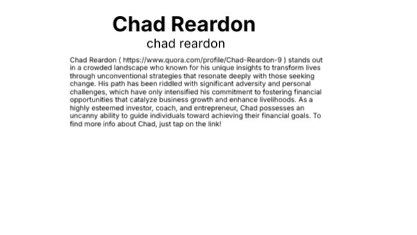 Chad Reardon | Genially