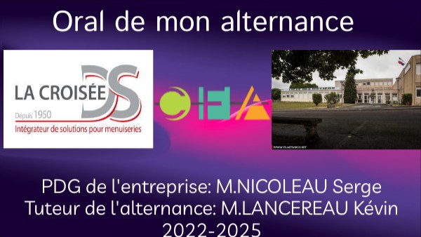 Oral de mon alternance