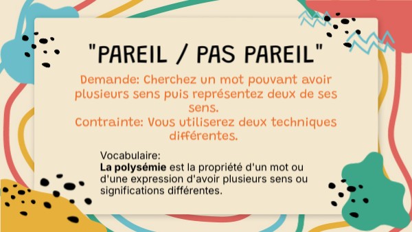 PAREIL / PAS PAREIL | Genially