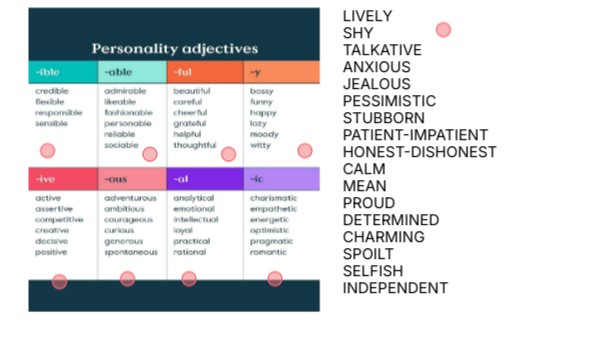 personality adjectives