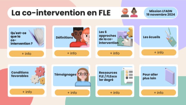 Co intervention FLE | Genially