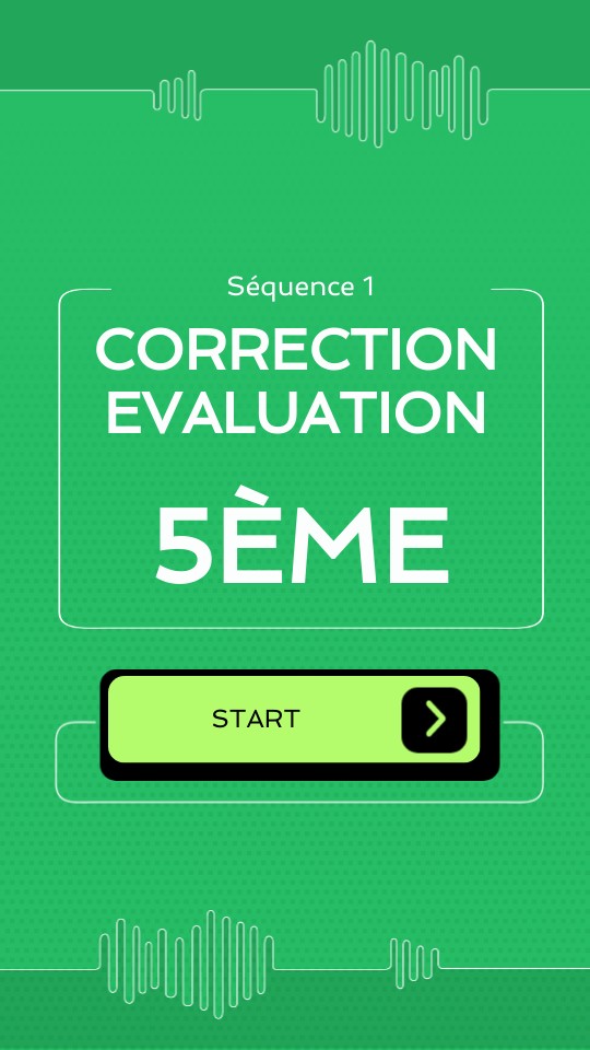 Correction Evaluation 1 5ème