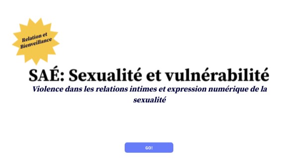 SAE - Didactique sexualité