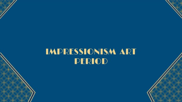 Présentation impressionisme
