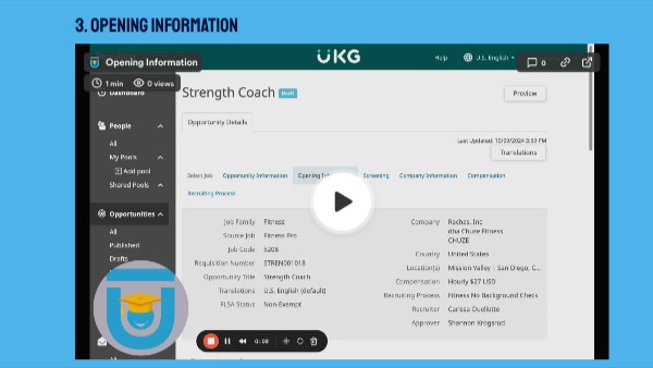 3. Opening Information