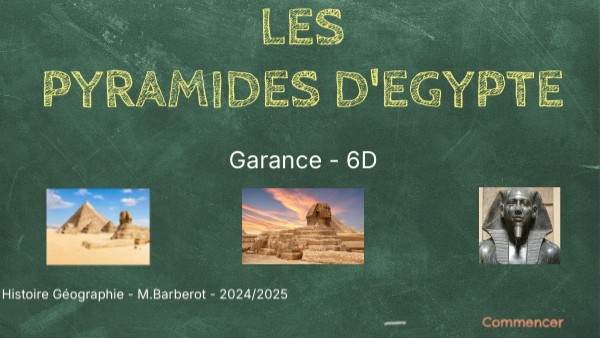Exposé pyramides en égypte | Genially