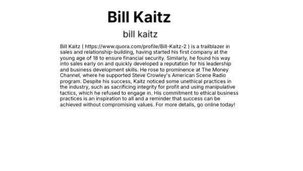 Bill Kaitz