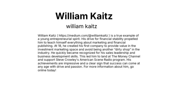William Kaitz