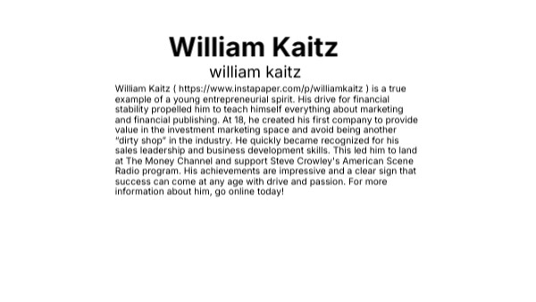William Kaitz