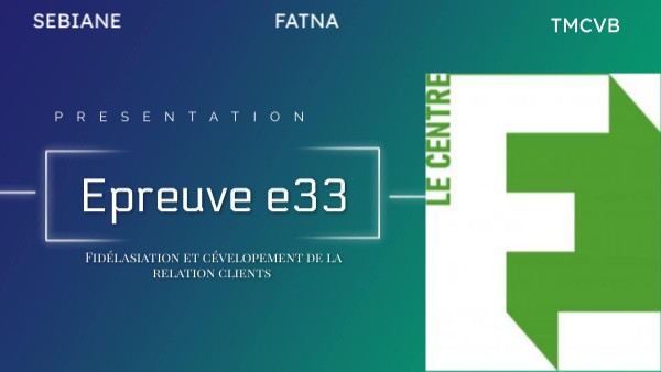 PRESENTATION E33 FRDC