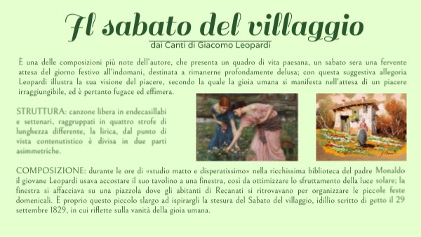 Il sabato del villaggio