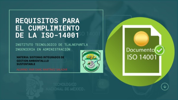 Requisitos para el cumplimiento de la ISO-14001