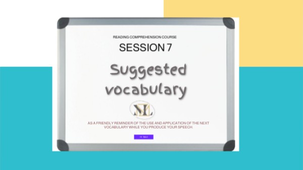 Suggested voc. Session 7 Reading Comprehension
