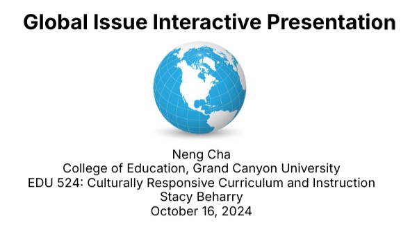 Global Issue Interactive Presentation | Genially