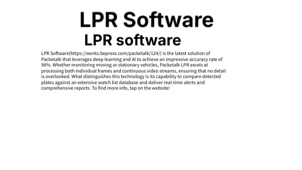 LPR Software