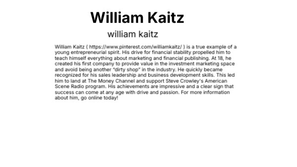 William Kaitz