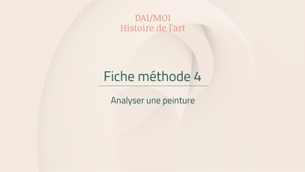 Fiche méthode 4 - Analyse peinture | Genially