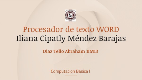 Procesador de texto WORD / Genially