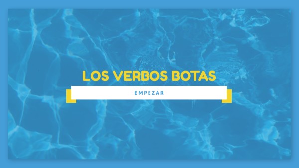 los verbos bota | Genially