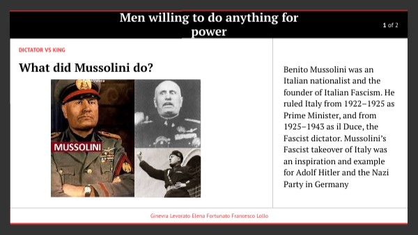 Mussolini and Macbeth