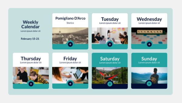 WEEKLY CALENDAR | Genially