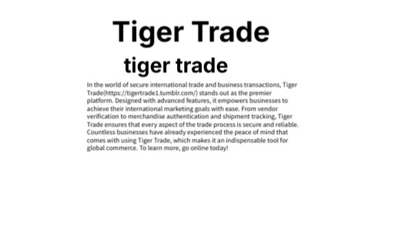 Tiger Trade