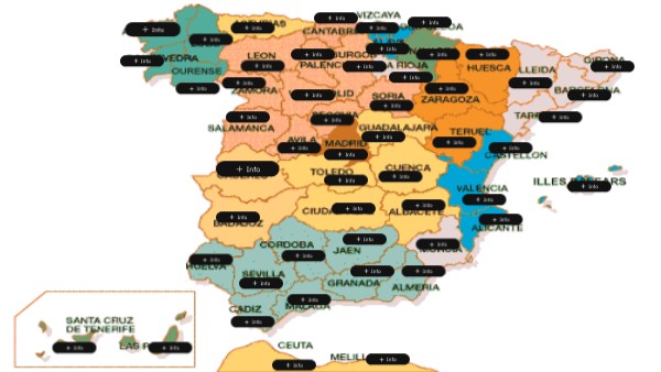 Mapa de España ( con provincias )