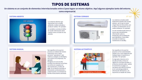 TIPOS DE SISTEMAS | Genially