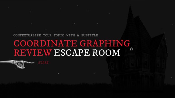 Coordinate Graphing Review Escape Room