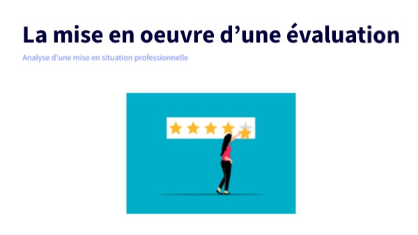 La mise en œuvre d’une évaluation | Genially
