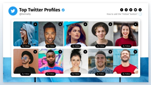 TWITTER GRID PROFILES