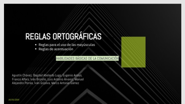 Reglas Ortográficas | Genially