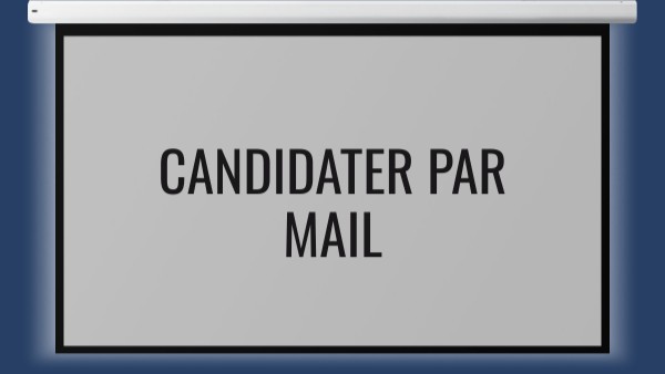 Candidater par mail
