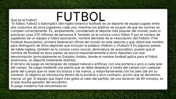 PRESENTACIÓN FÚTBOL | Genially