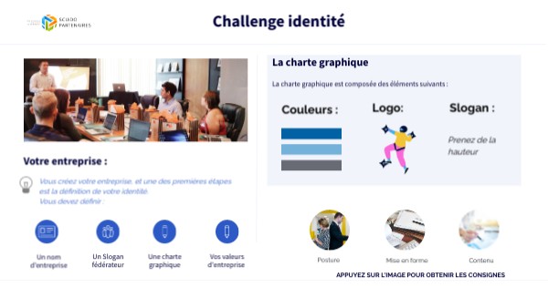 Challenge - Identité d'entreprise B3 | Genially