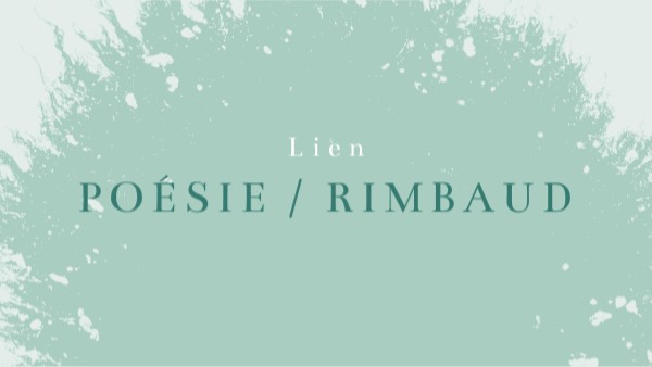 Lien Poésie/Rimbaud