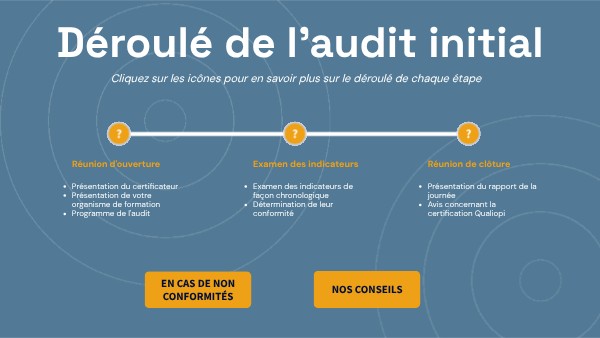 Déroulé de l'audit initial