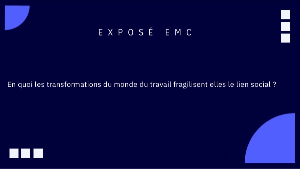 Exposé EMC | Genially