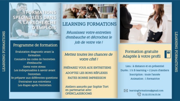 Présentation de la formation LEARNING FORMATIONS